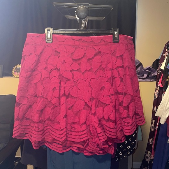 torrid | Shorts | Torrid Burgundy Floral Lace Shorts | Poshmark